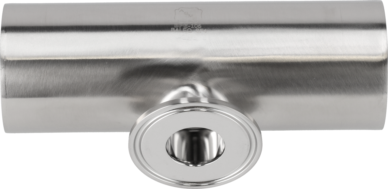 Tri-Clamp® B7RWWMS Reducing Tees Short 4" 1.5" SF4 (PM) 316L ASME BPE Weld and Weld and Short ...