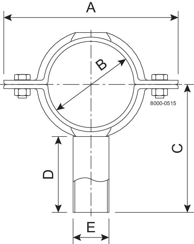 Tube Holders DN125 1.4301 (304) DIN EN 10357-A