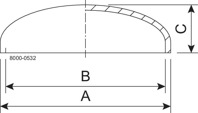 End cap DN40 1.4301 (304) Fit to DIN