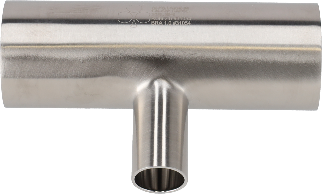 Tri-Clover® B7RWWW Reducing Tees 2.5" 2" SF4 (PM) 316L ASME BPE Weld ends